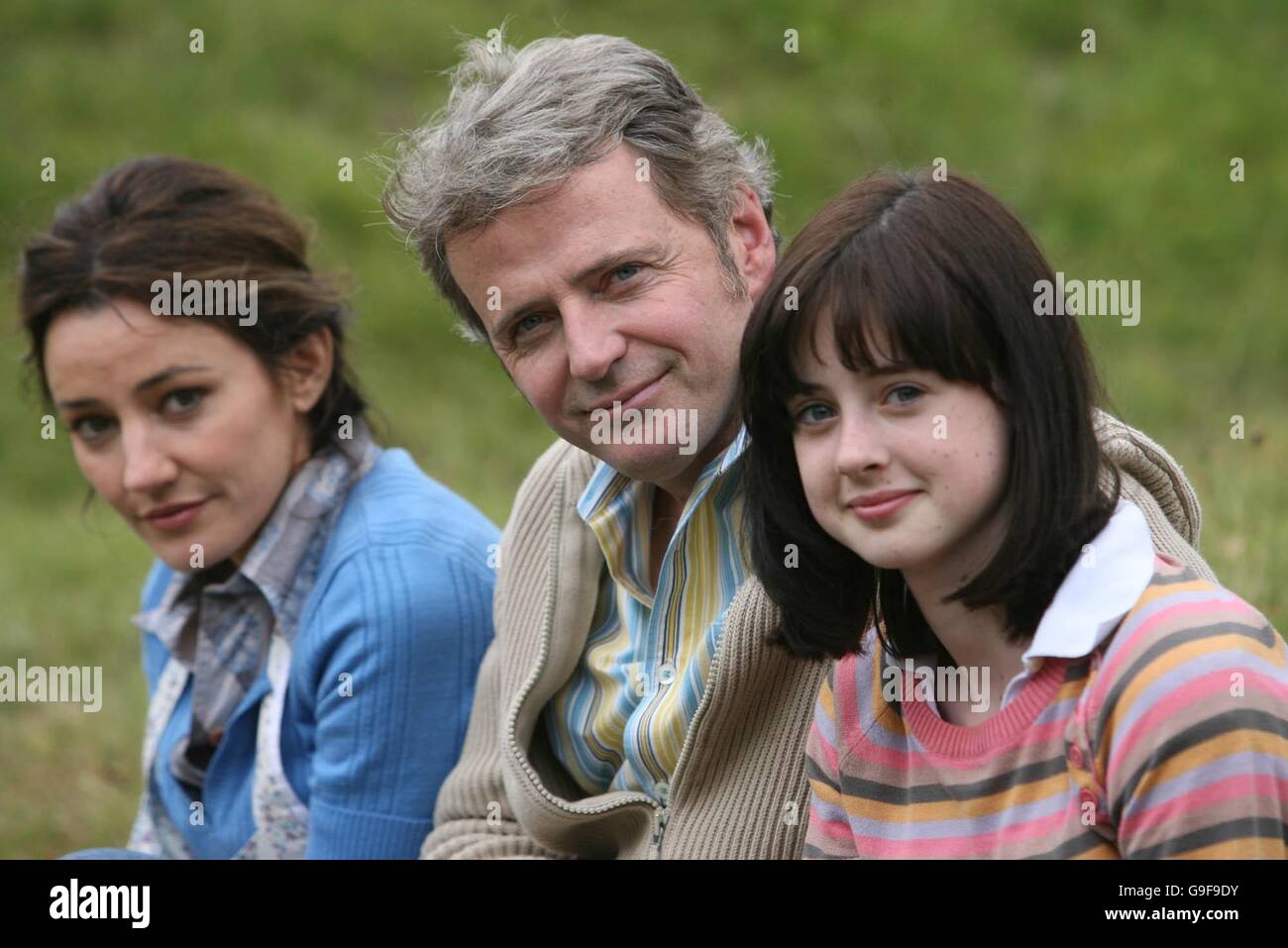 Aiden Quinn is joined by fellow cast members (L-R) Orla Brady and ...