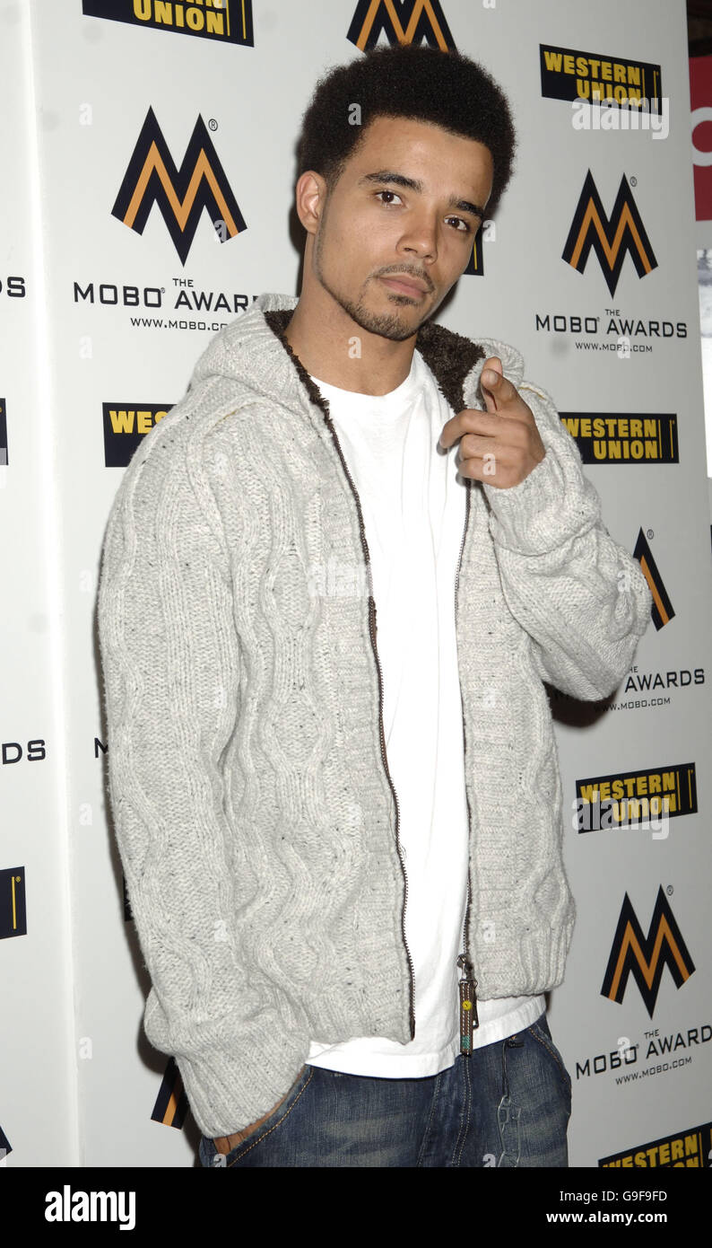 Akala (Miss Dynamite's Brother) arriving for the Music of Black Origin (MOBO) Awards nominations ...