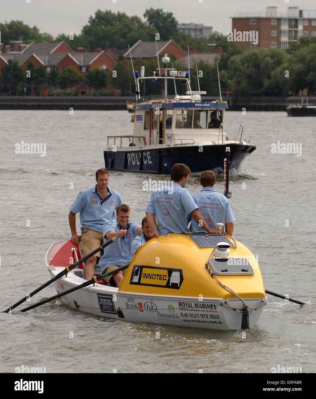 The British Ocean Rowing Team made up of Royal Marines Reservists set ...