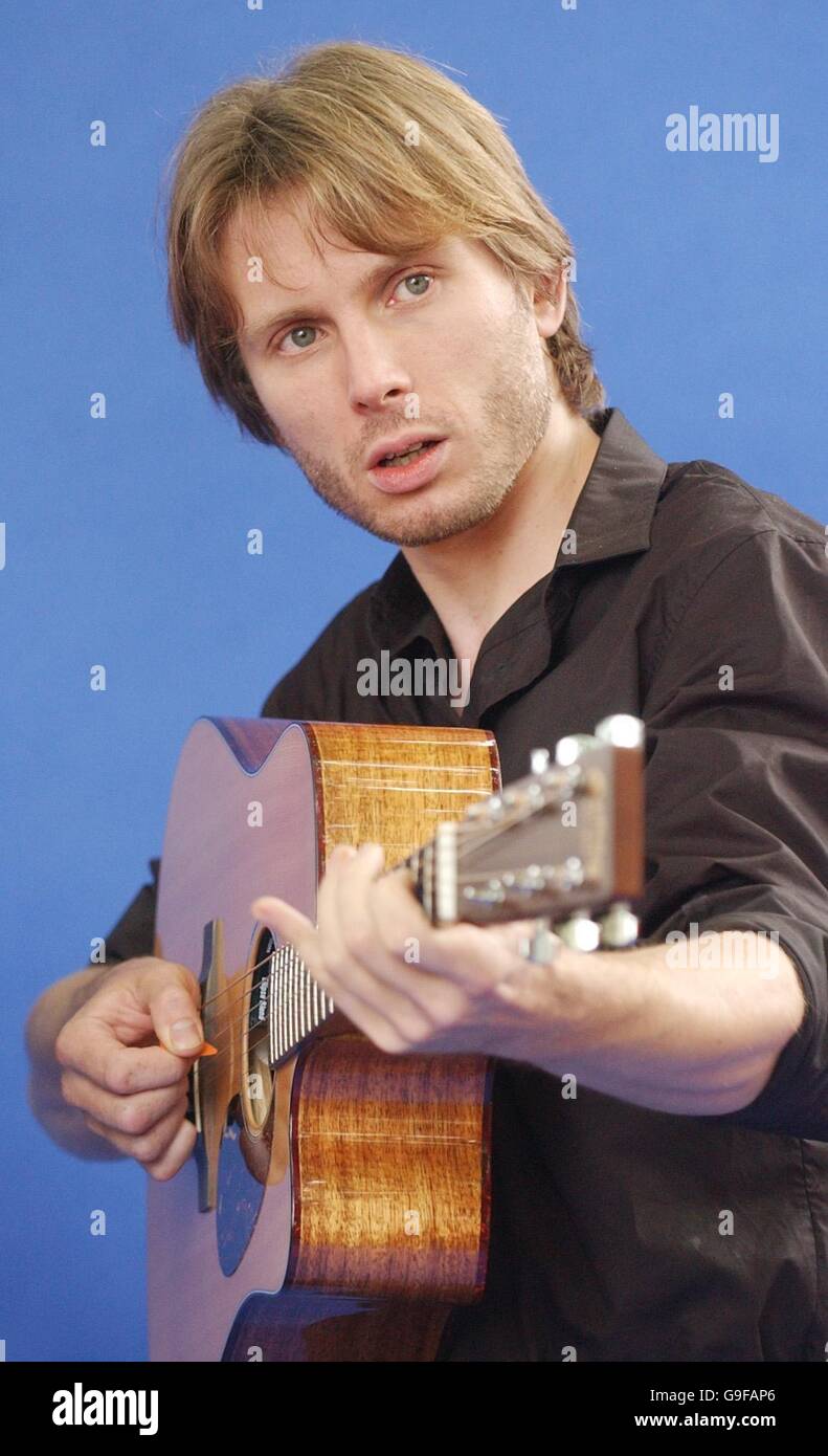 Franz Ferdinand's Alex Kapranos poses for a photograph before talking ...
