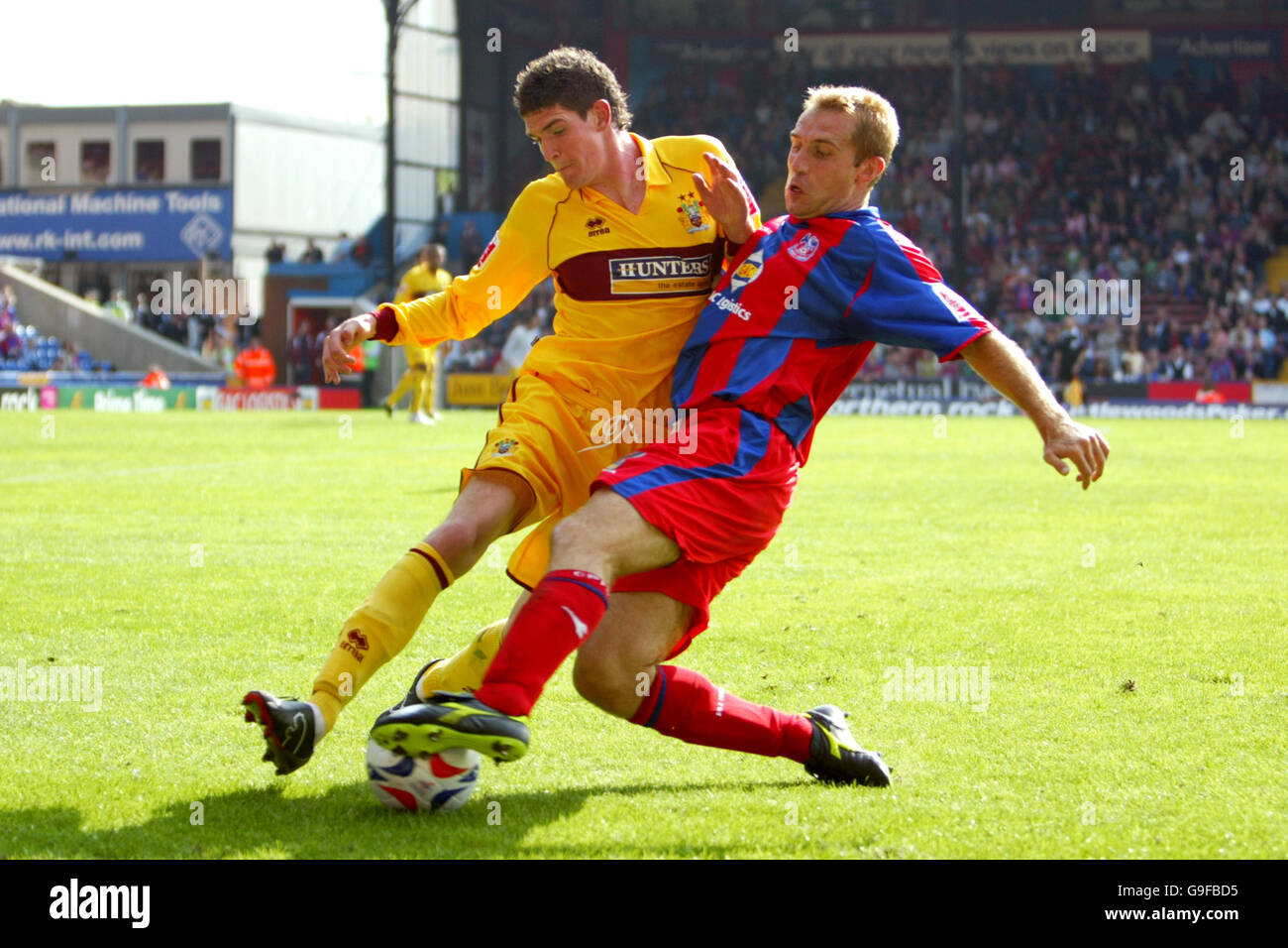 Crystal Palace's James Scowcroft tackles Burnley's Kyle Lafferty Stock ...