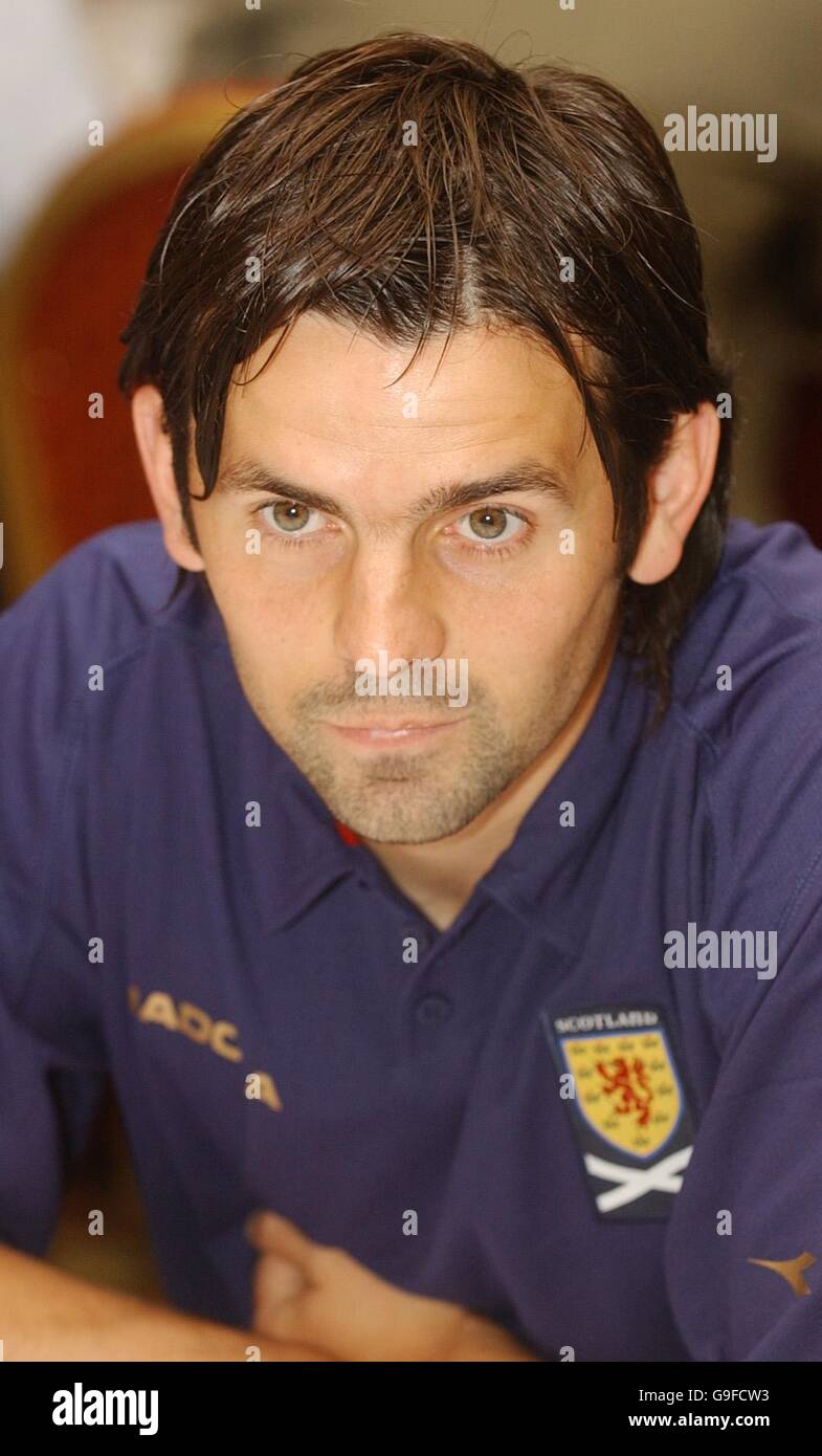 Paul Hartley during the Scotland press call at the Crutherland House ...