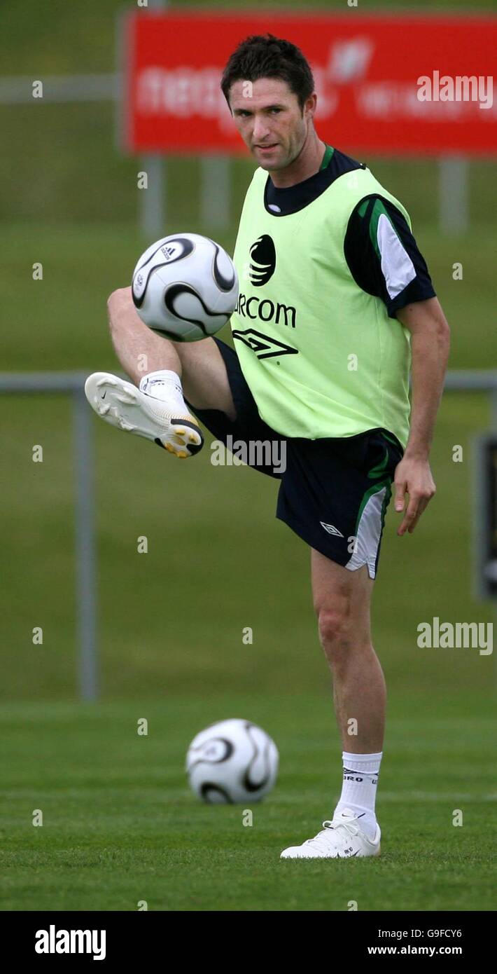 Robbie Keane during the Ireland team traning session at Malahide ...