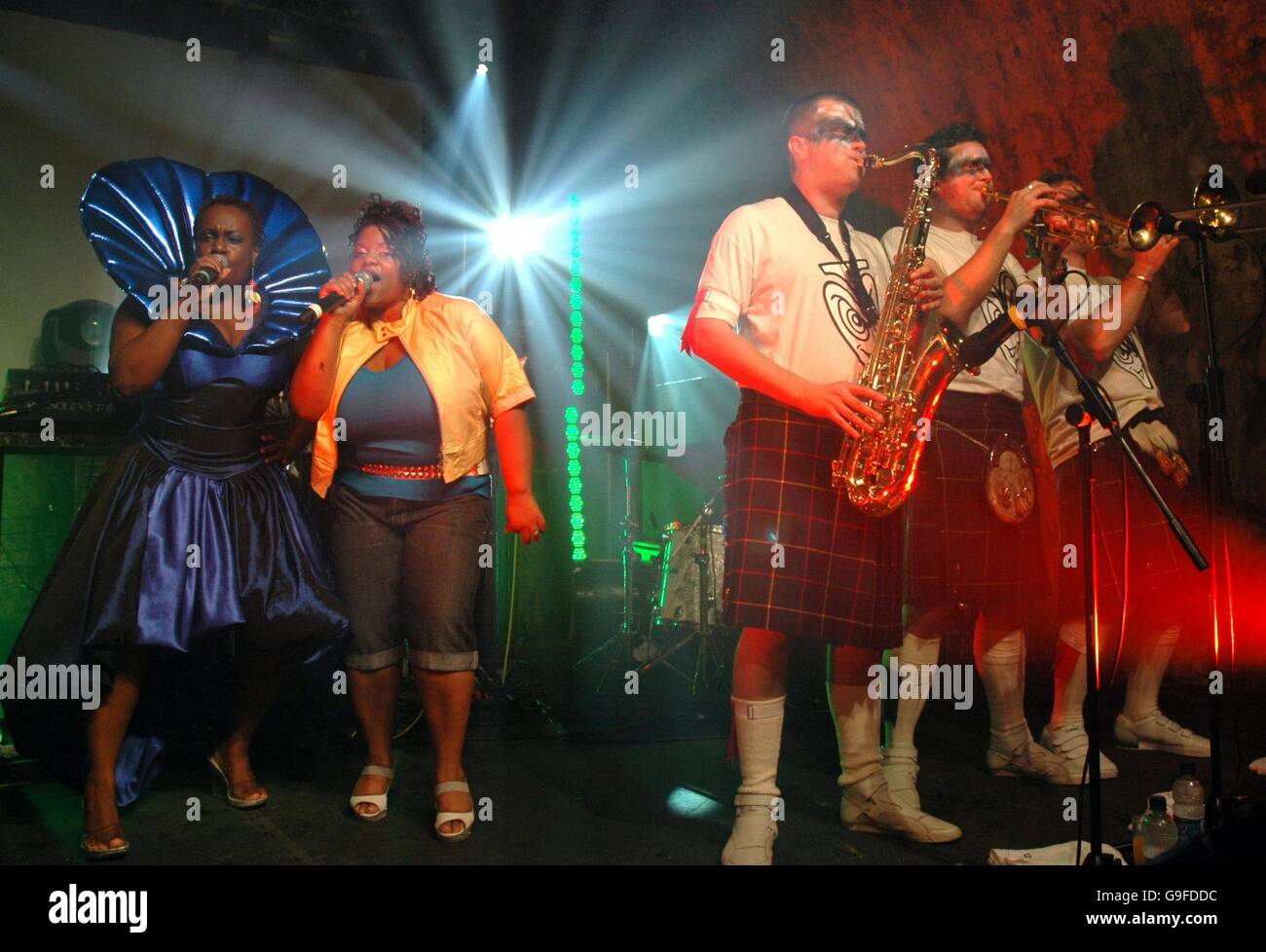 Basement Jaxx T-Mobile Street Gig Stock Photo - Alamy