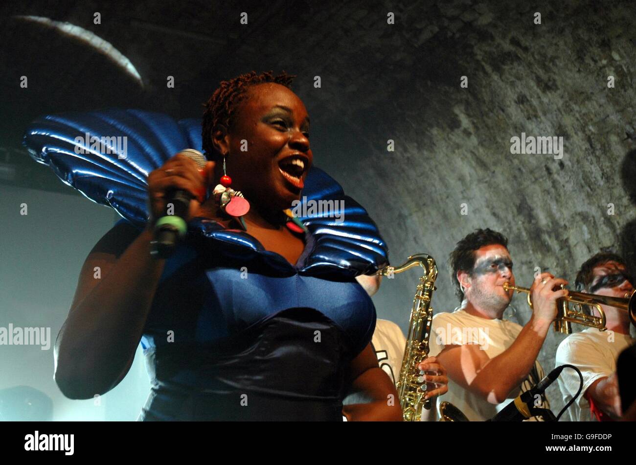 Basement jaxx perform during t mobile street gig at the vaults hi-res ...