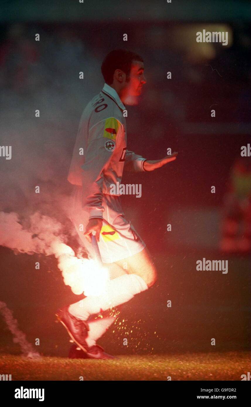 Soccer football full length smoke hi-res stock photography and images ...
