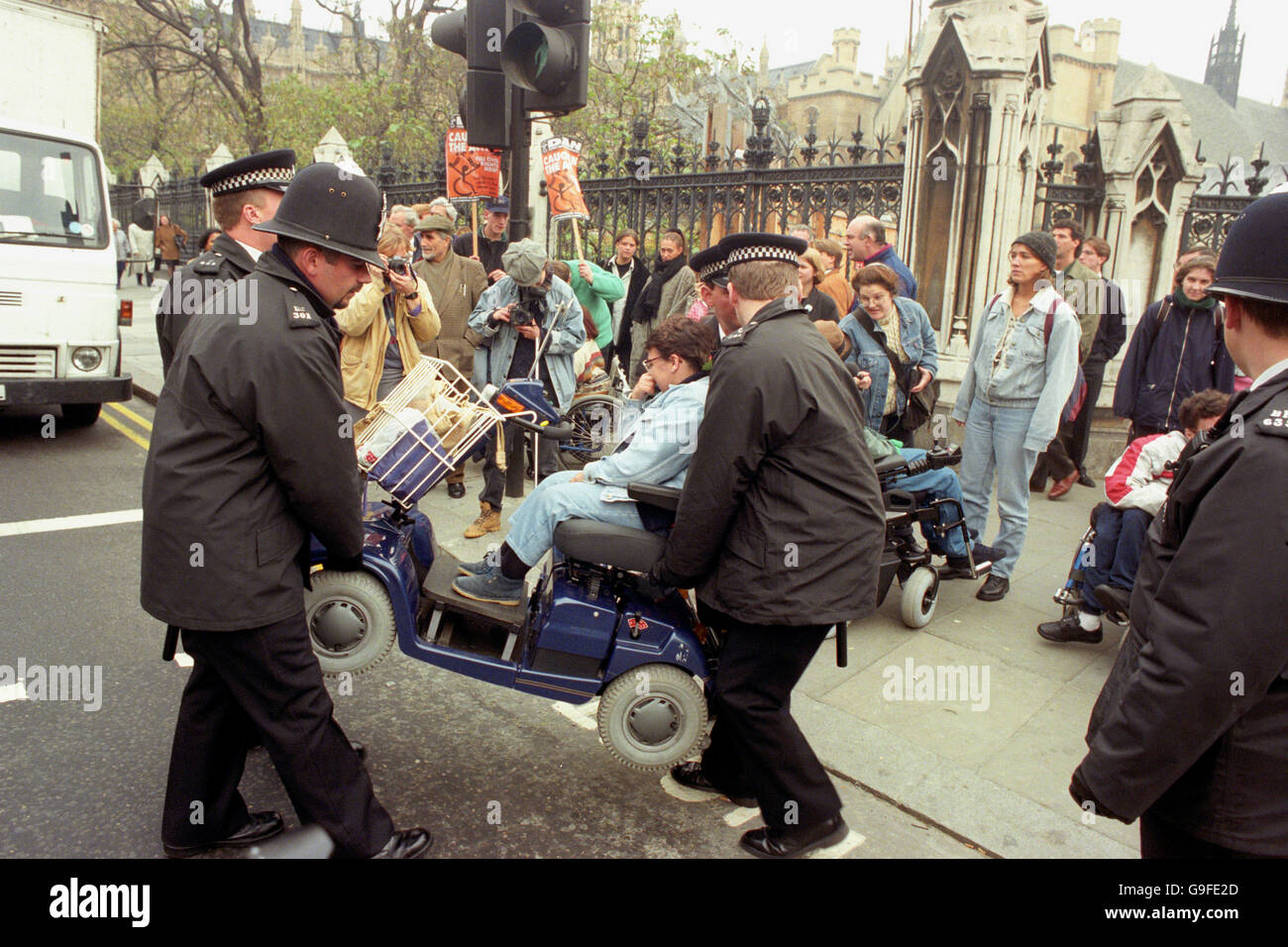 Disability Discrimination Demonstration Stock Photo - Alamy