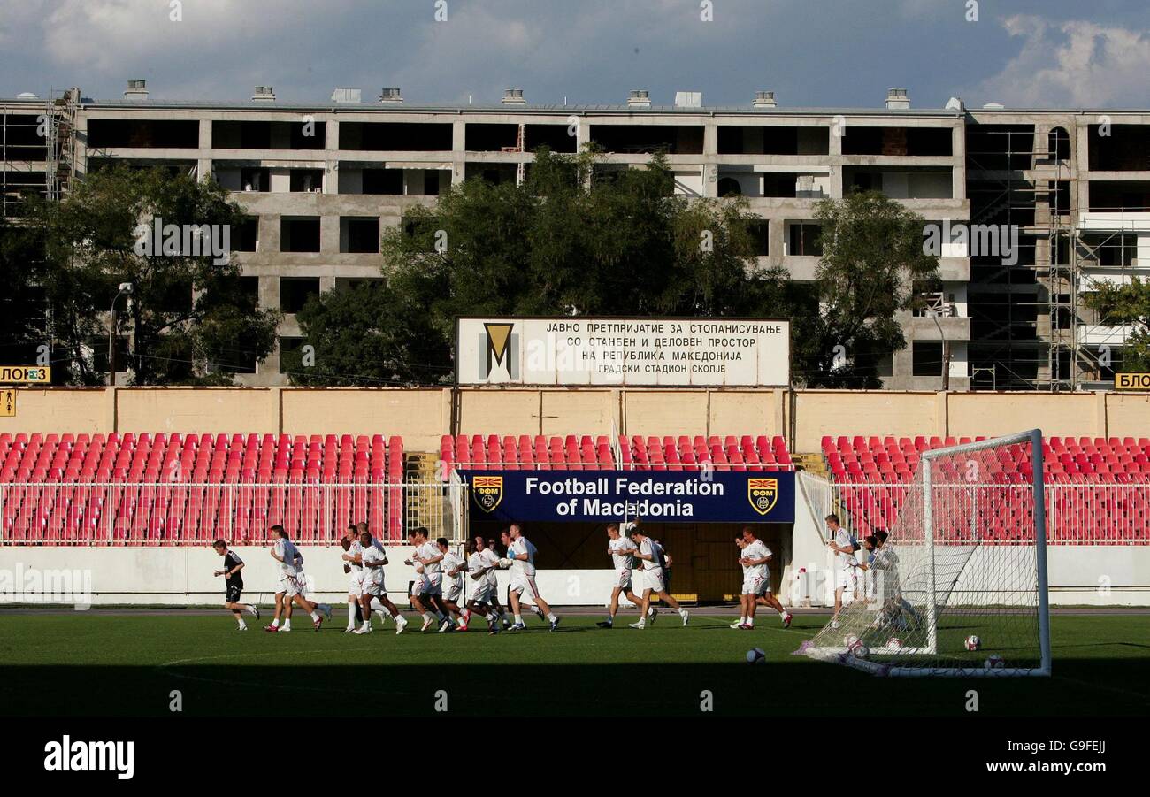 Soccer - England training - Gradski Stadium, Skopje, Macedonia Stock ...