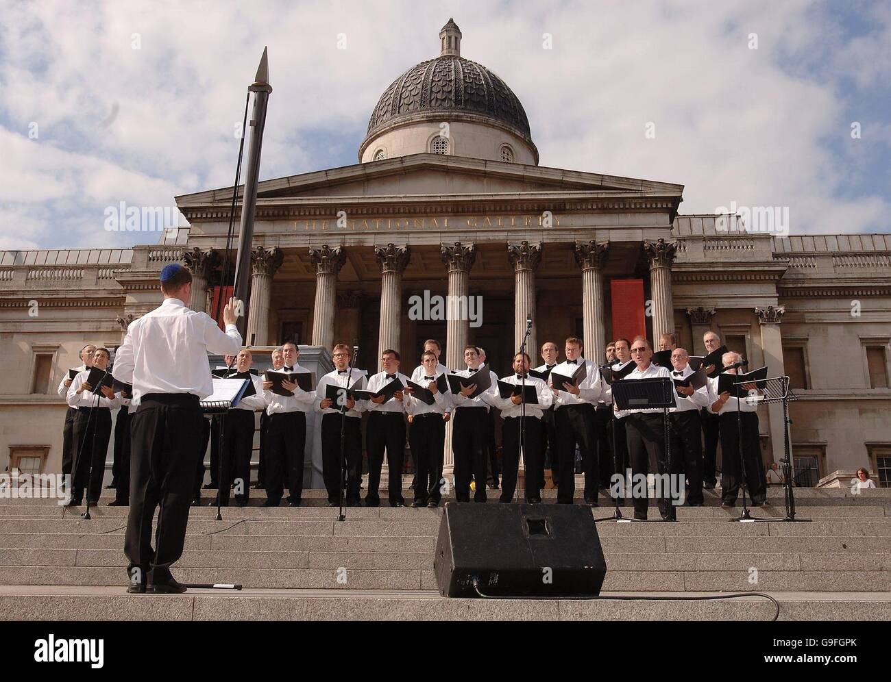 The London Jewish Male Choir perform during the Trafalgar Square ...