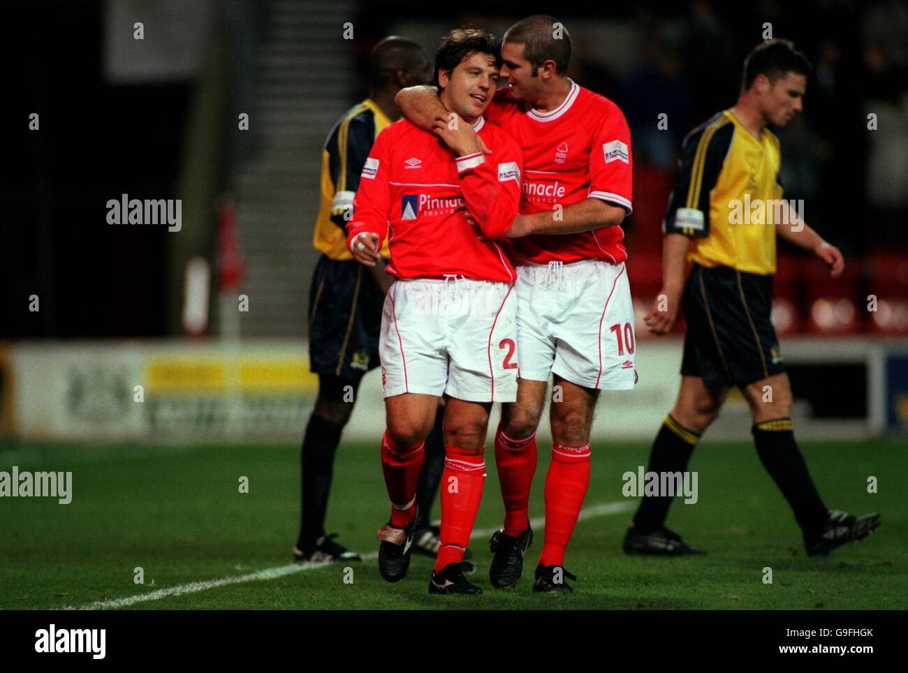 Nottingham Forest's Robbie Blake (l) and Andy Johnson (r) celebrate ...