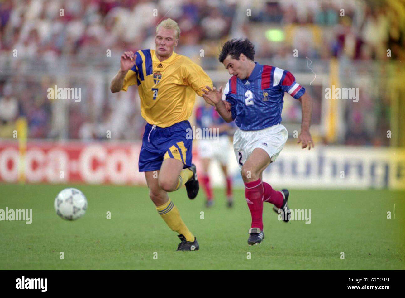 KLAS INGESSON [SWE], MANUEL AMOROS [FRA] SWEDEN v FRANCE Stock Photo ...