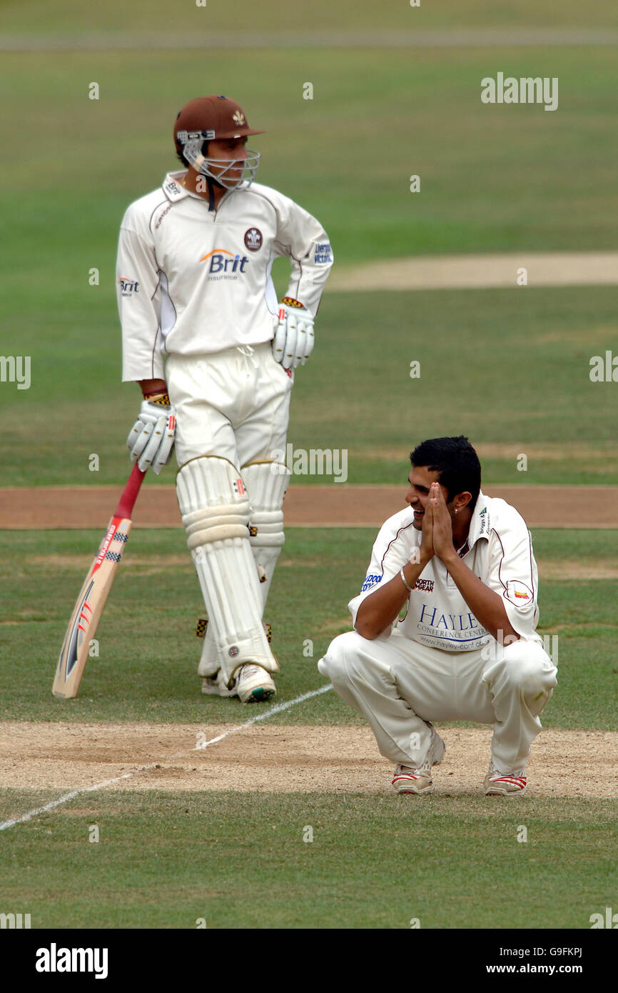 Surrey's Mark Ramprakash (l) and Northamptonshire's Usman Afzaal Stock ...