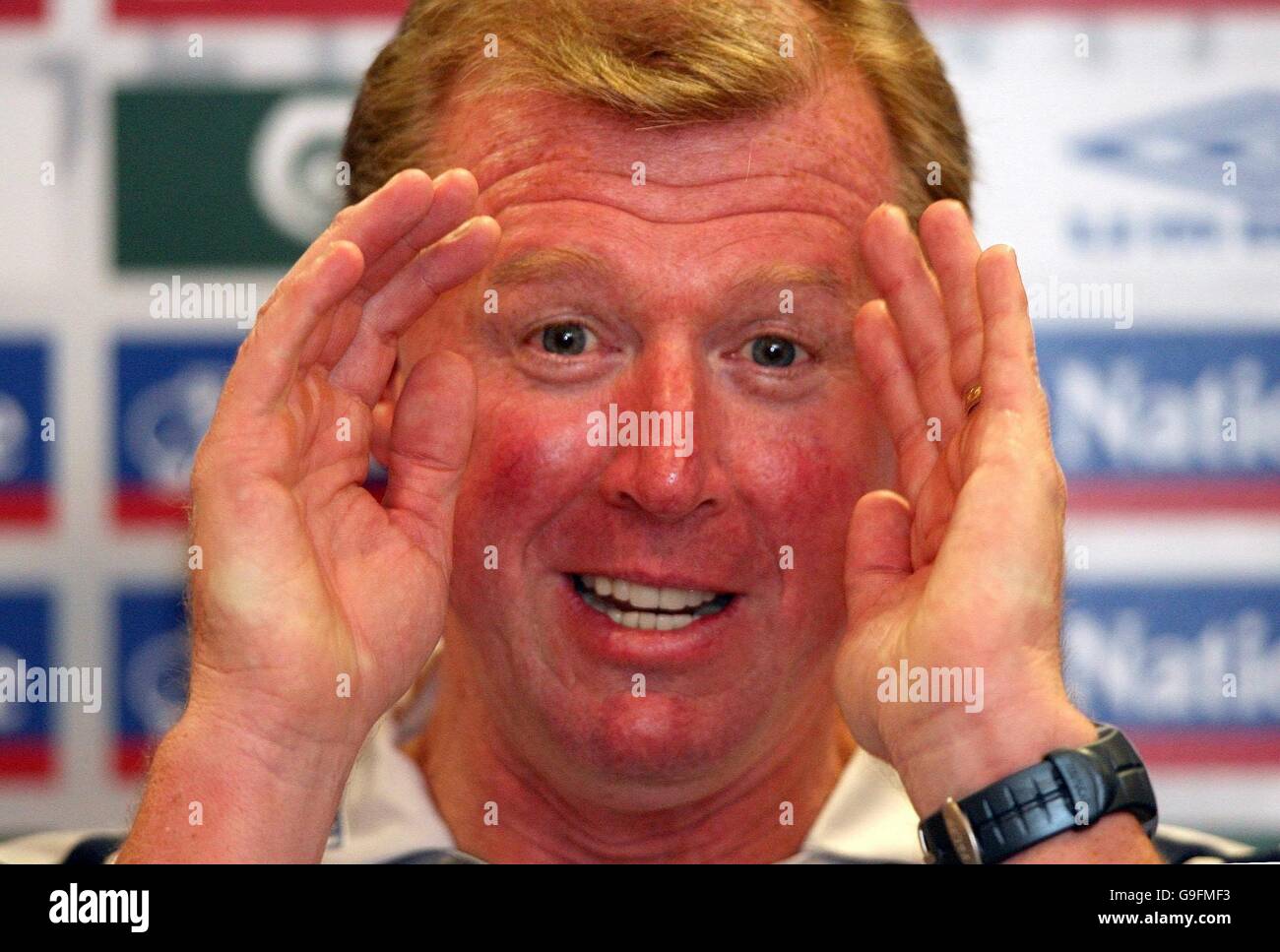 SOCCER - England press conference - Manchester Stock Photo - Alamy