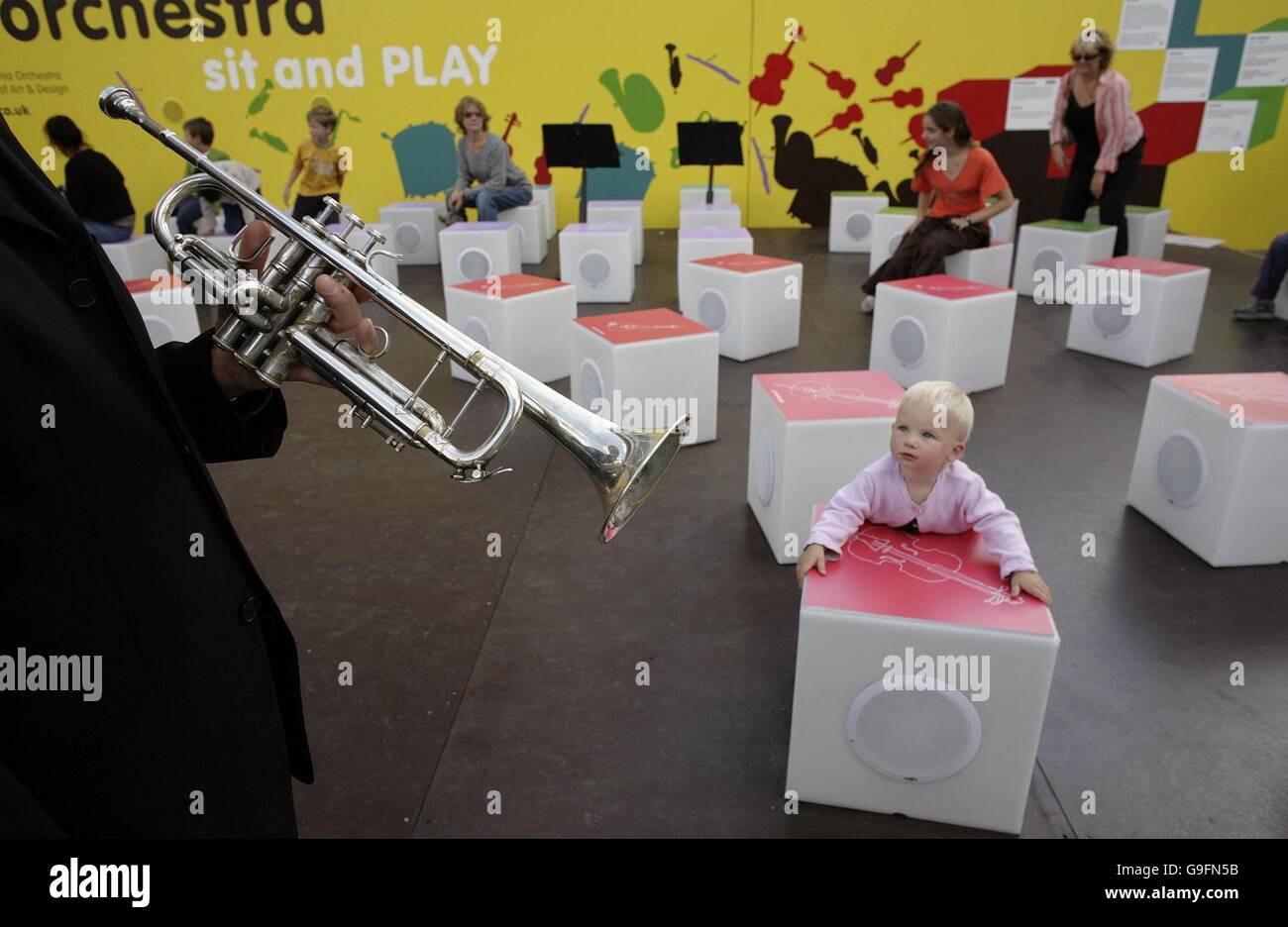 The Virtual Orchestra 'performs' on the South Bank, activated by Emily ...