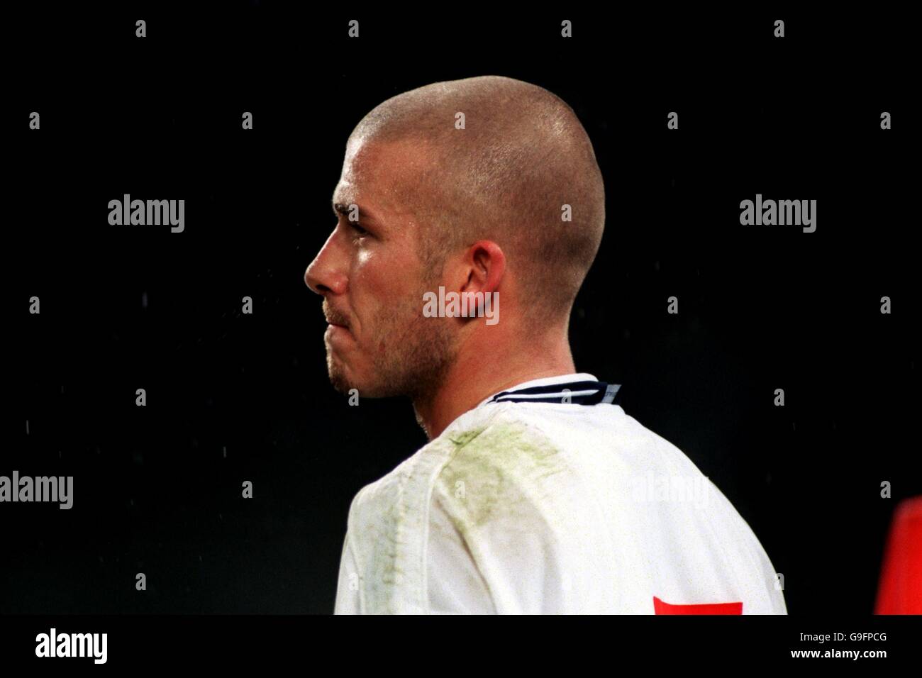 Football head head shot profile david beckham hi-res stock photography ...