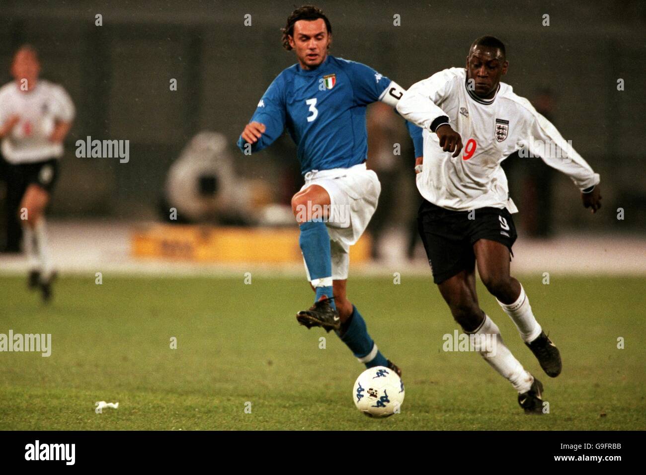 Soccer - Friendly - Italy v England. L-R; Italy's Paolo Maldini ...