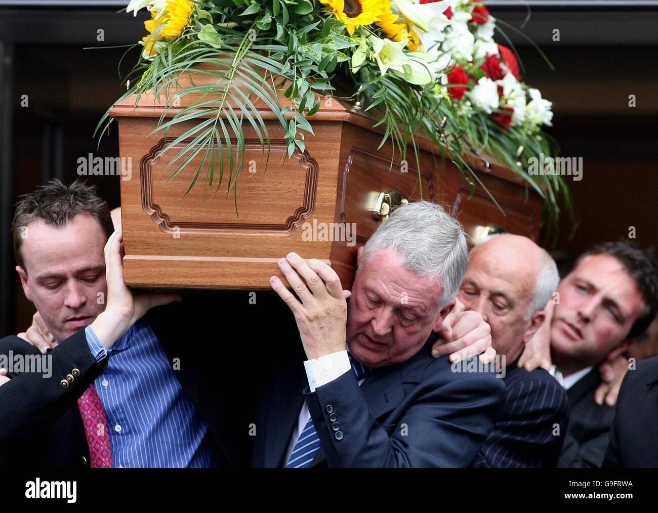 The family of cross-country rider Sherelle Duke carry her coffin at her ...