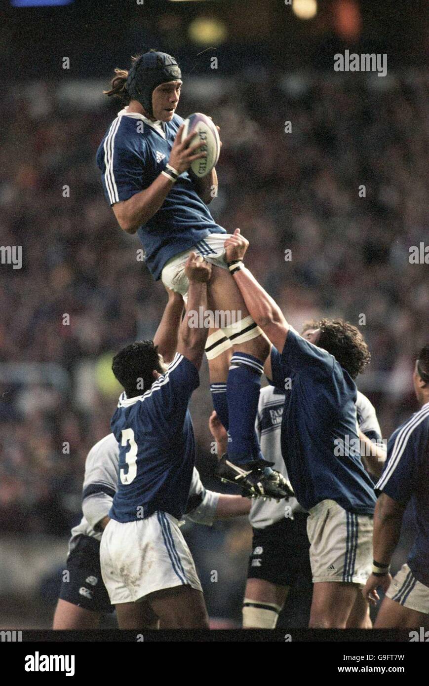 Rugby Union - Friendly - Scotland v Samoa. Samoa's Setefano Tone claims ...