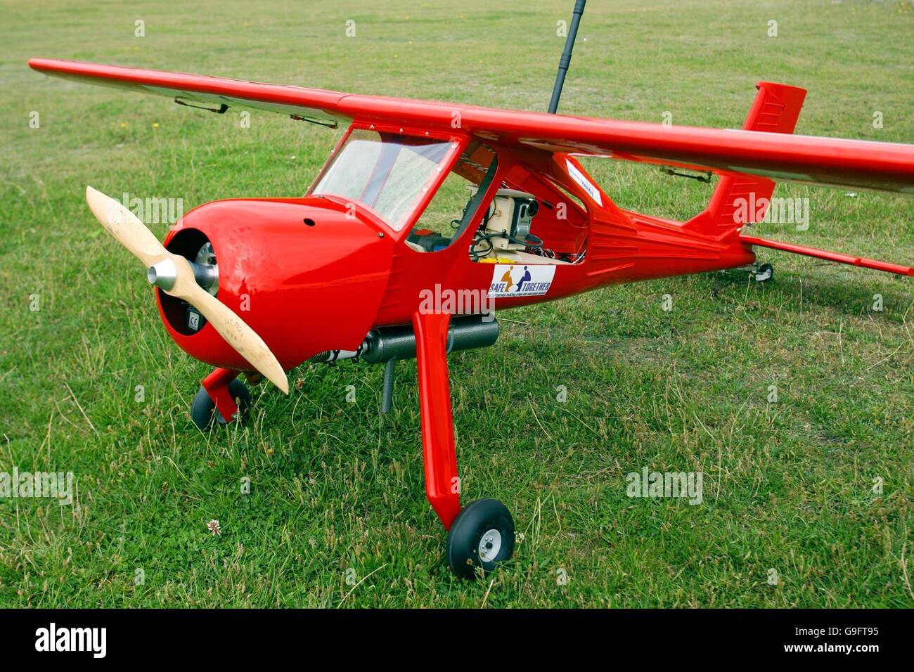 Remote controlled police plane Stock Photo - Alamy