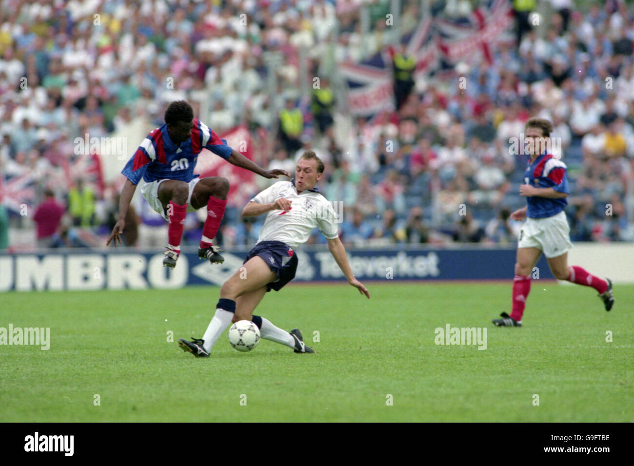 Soccer - Euro 92 Sweden - Group 1 - England v France - Malmo Stadion ...