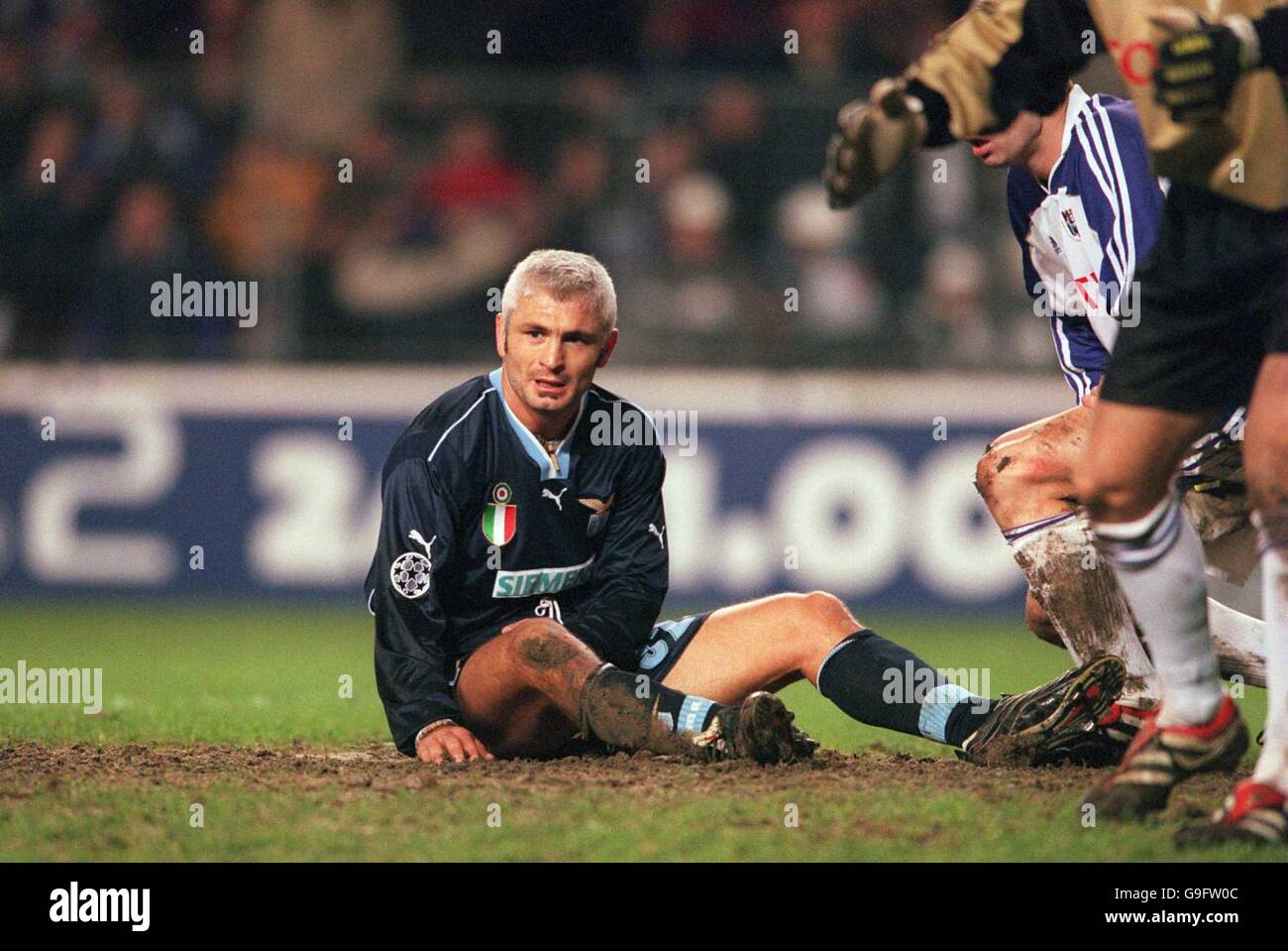 Lazio's Fabrizio Ravanelli looks dejected as another chance goes ...