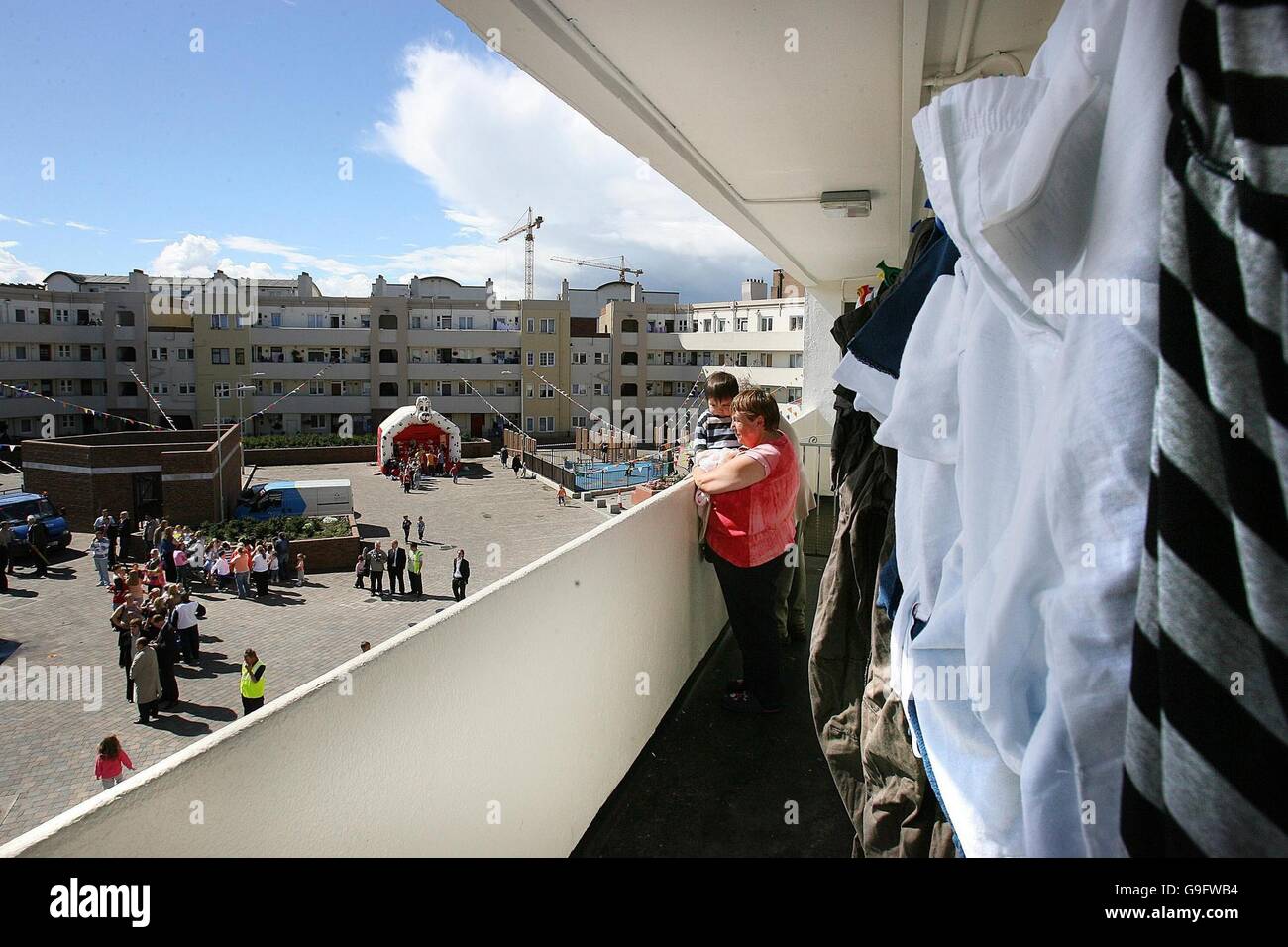 Pearse House redevelopment. Pearse House residents watch the ...
