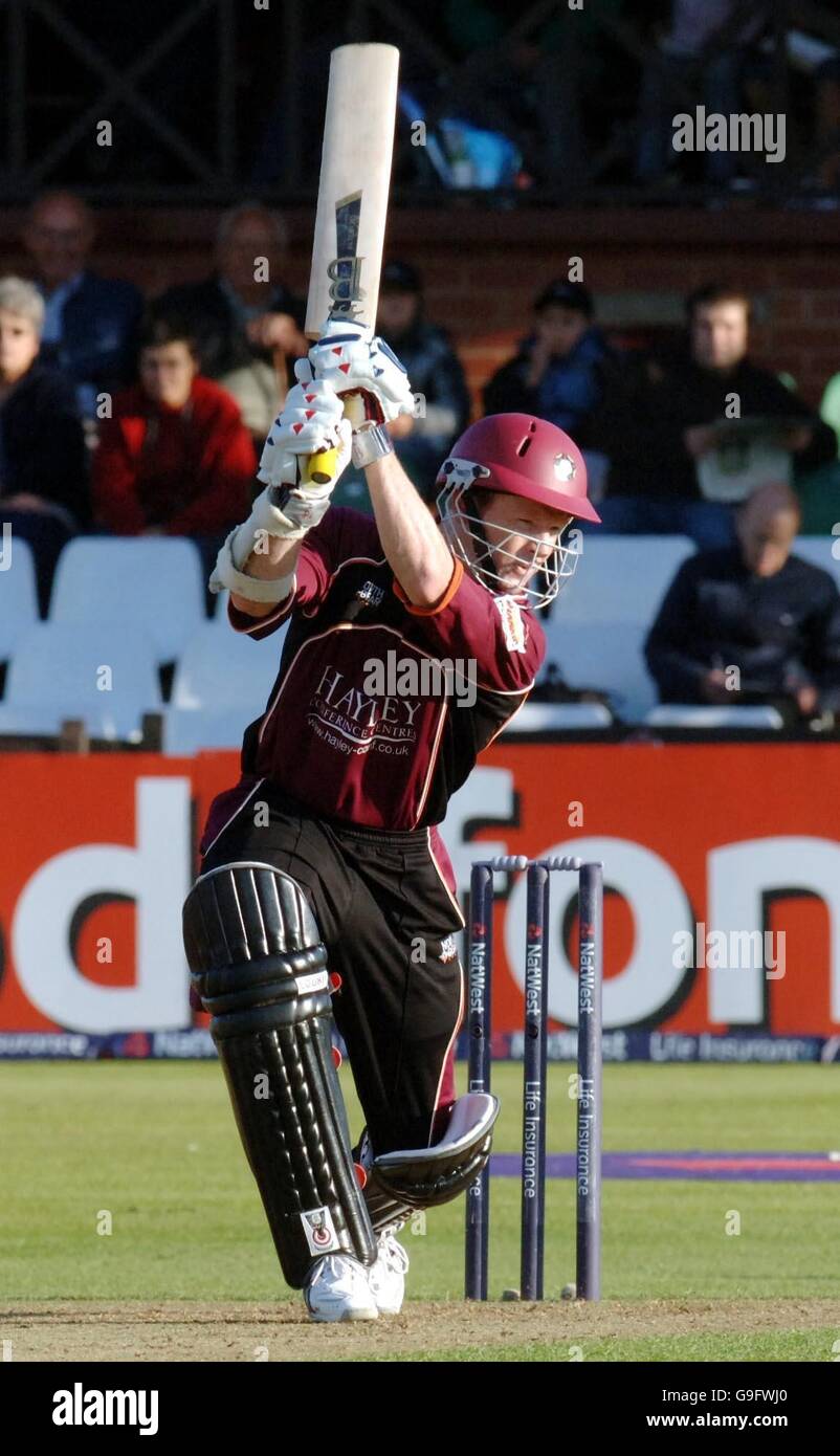 Northampton Steelbacks' Chris Rogers drives the ball from Sussex Sharks ...