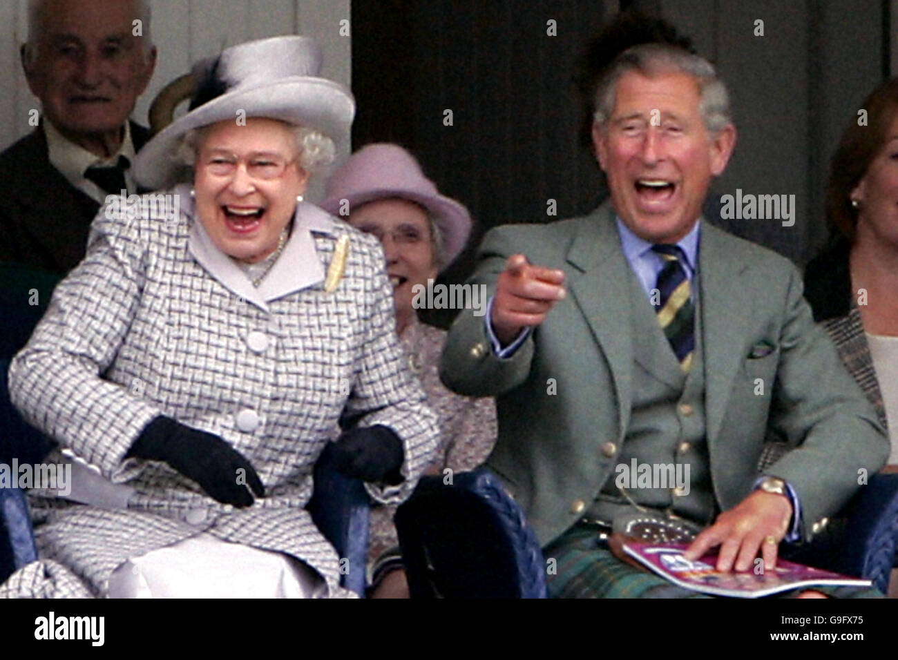 Britain's Queen Elizabeth II and her son, the Prince of Wales attend ...