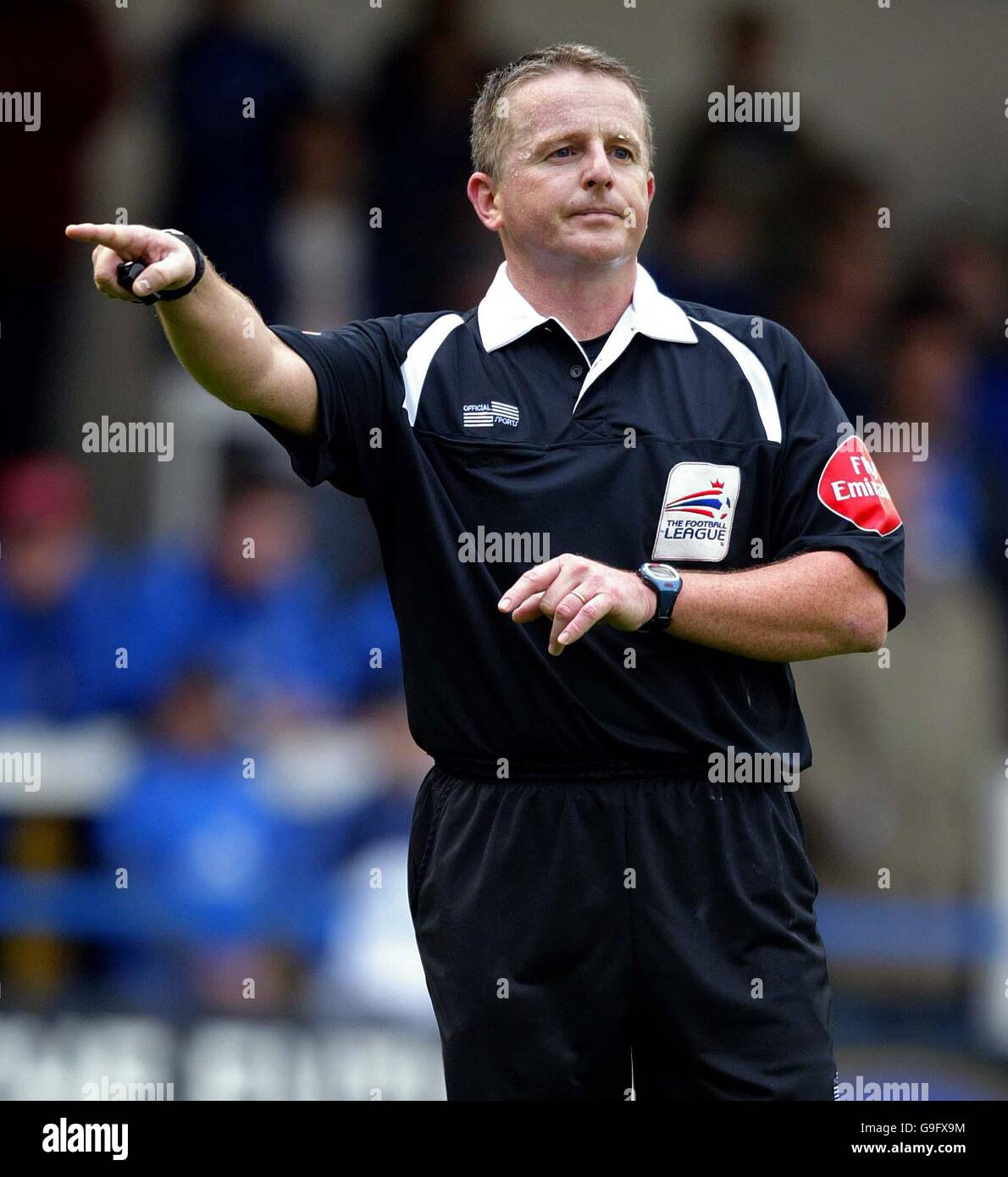 Referee colin webster during the game between rochdale hereford united ...