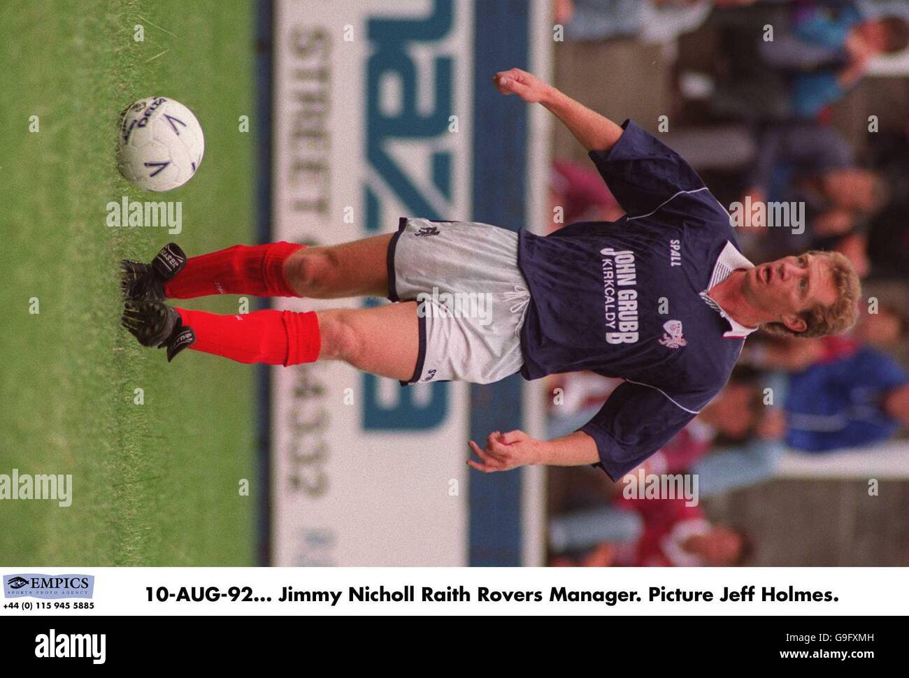 091622 Jimmy Nicholl. 10-AUG-92. Jimmy Nicholl Raith Rovers Manager ...