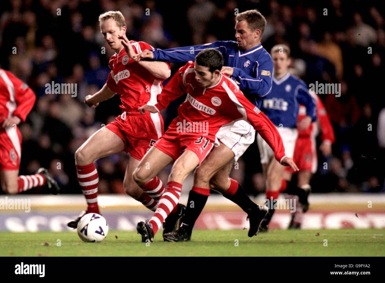 L r aberdeens solberg kevin mcnaughton dispossess rangers ronald de ...