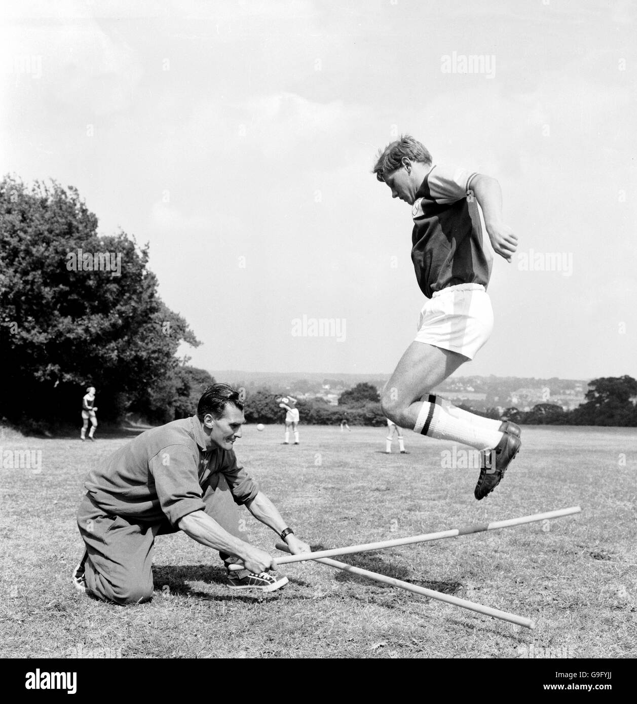 1960s football sport training hi-res stock photography and images - Alamy