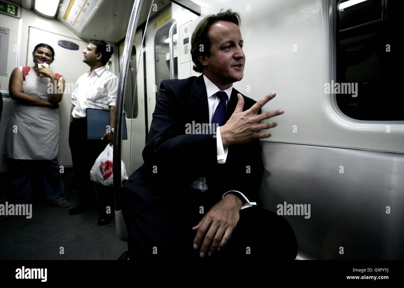 David Cameron In Train