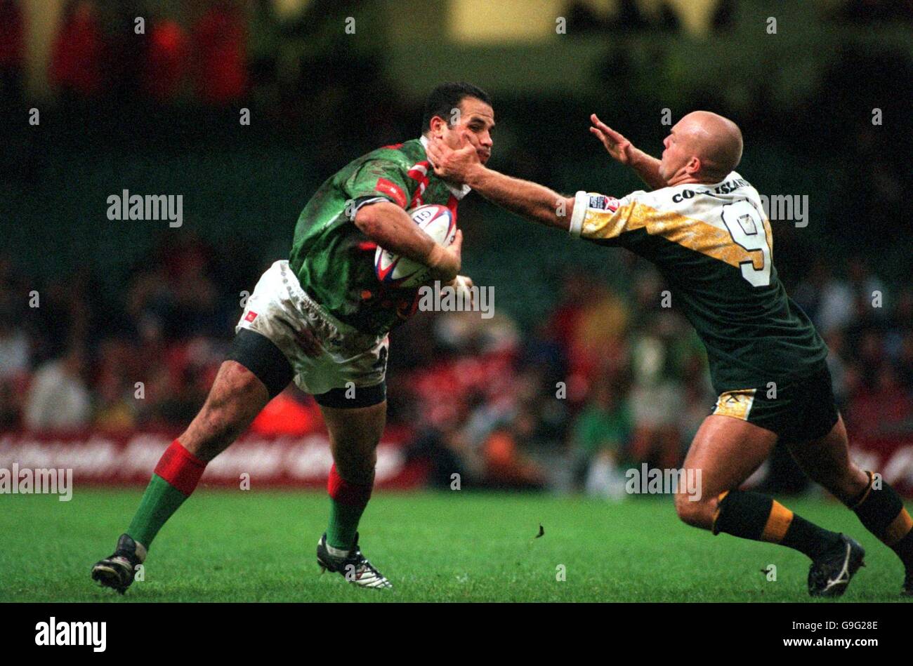 Cook islands zane clarke grabs at lebanons hazem el masri hi-res stock ...