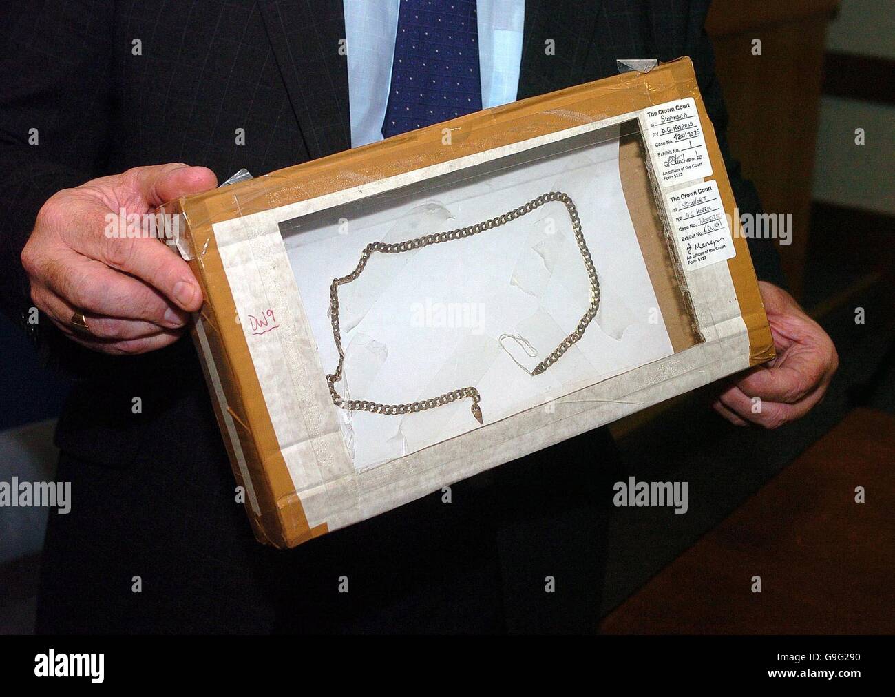 The chain which was used in evidence against David Morris at Newport ...