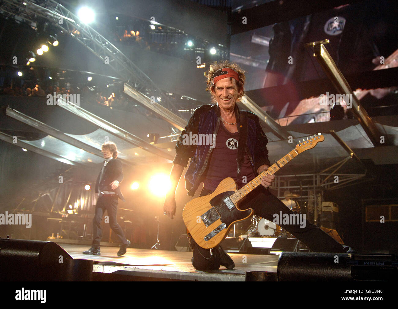 Mick Jagger of The Rolling Stones in concert at Twickenham Stadium ...
