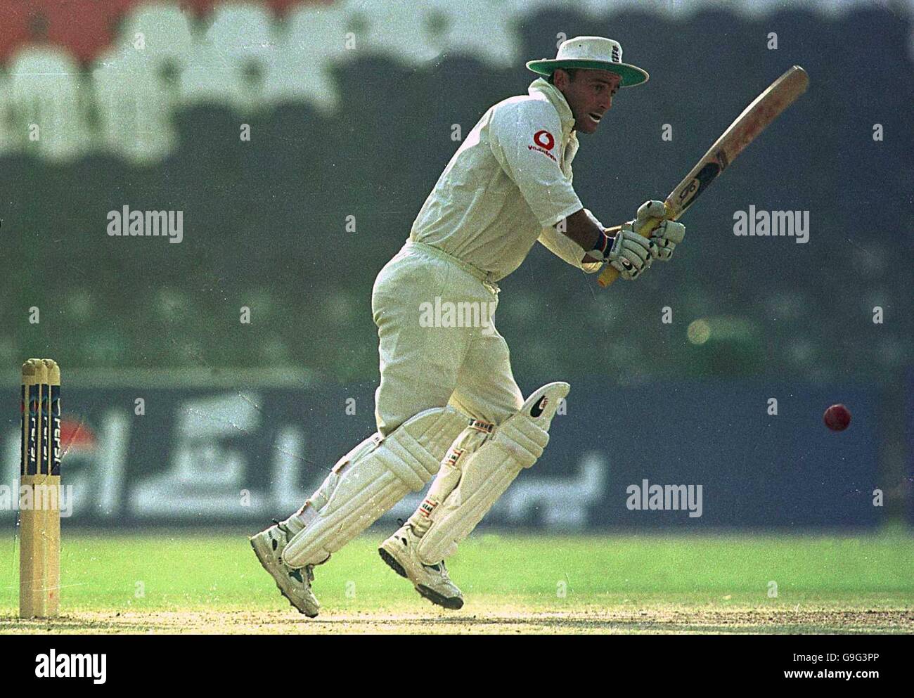 Englands graham strikes the ball during his century in lahore hi-res ...