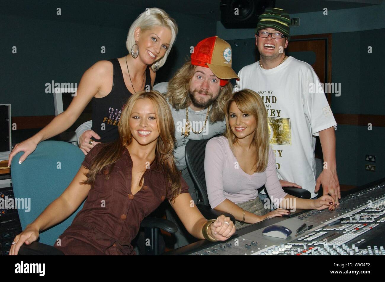 Kimberley Walsh (front left), Sarah Harding (back) and Cheryl Tweedy ...