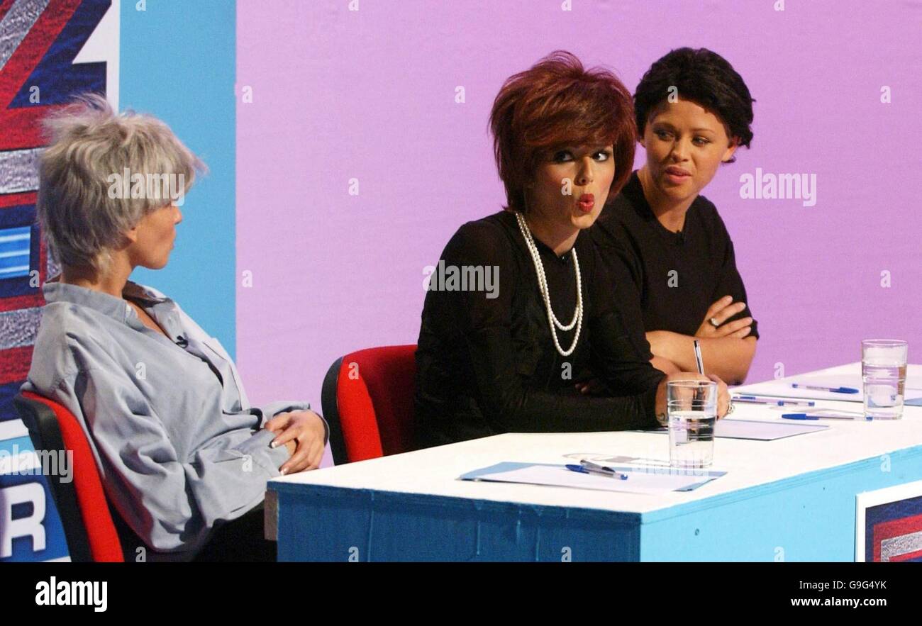 Girls Aloud film The Friday Night Project Stock Photo - Alamy