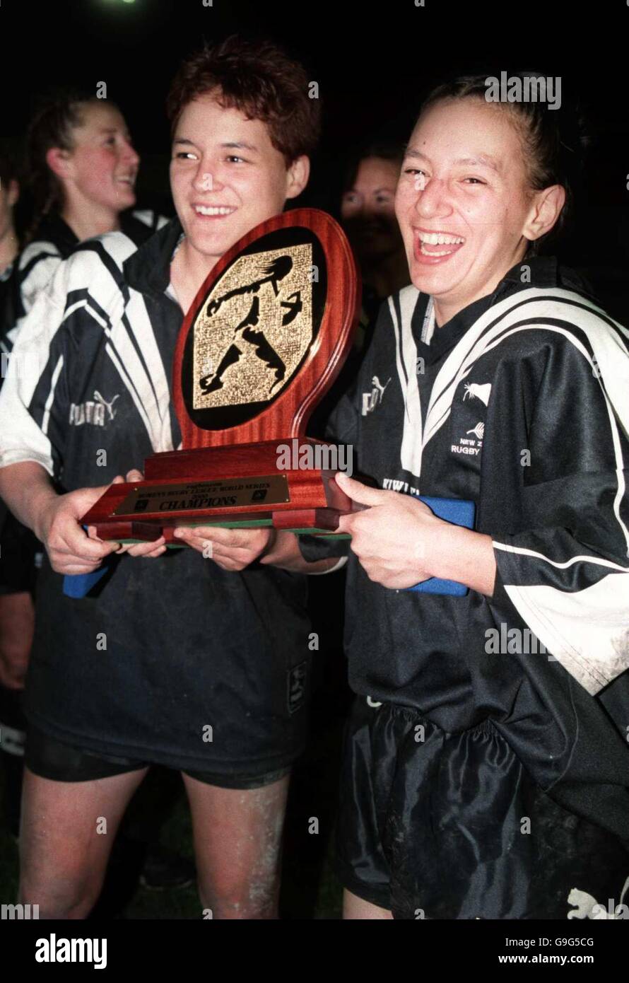 New Zealand Ferns' Kat Howard and Louisa Avaiki celebrate victory in ...