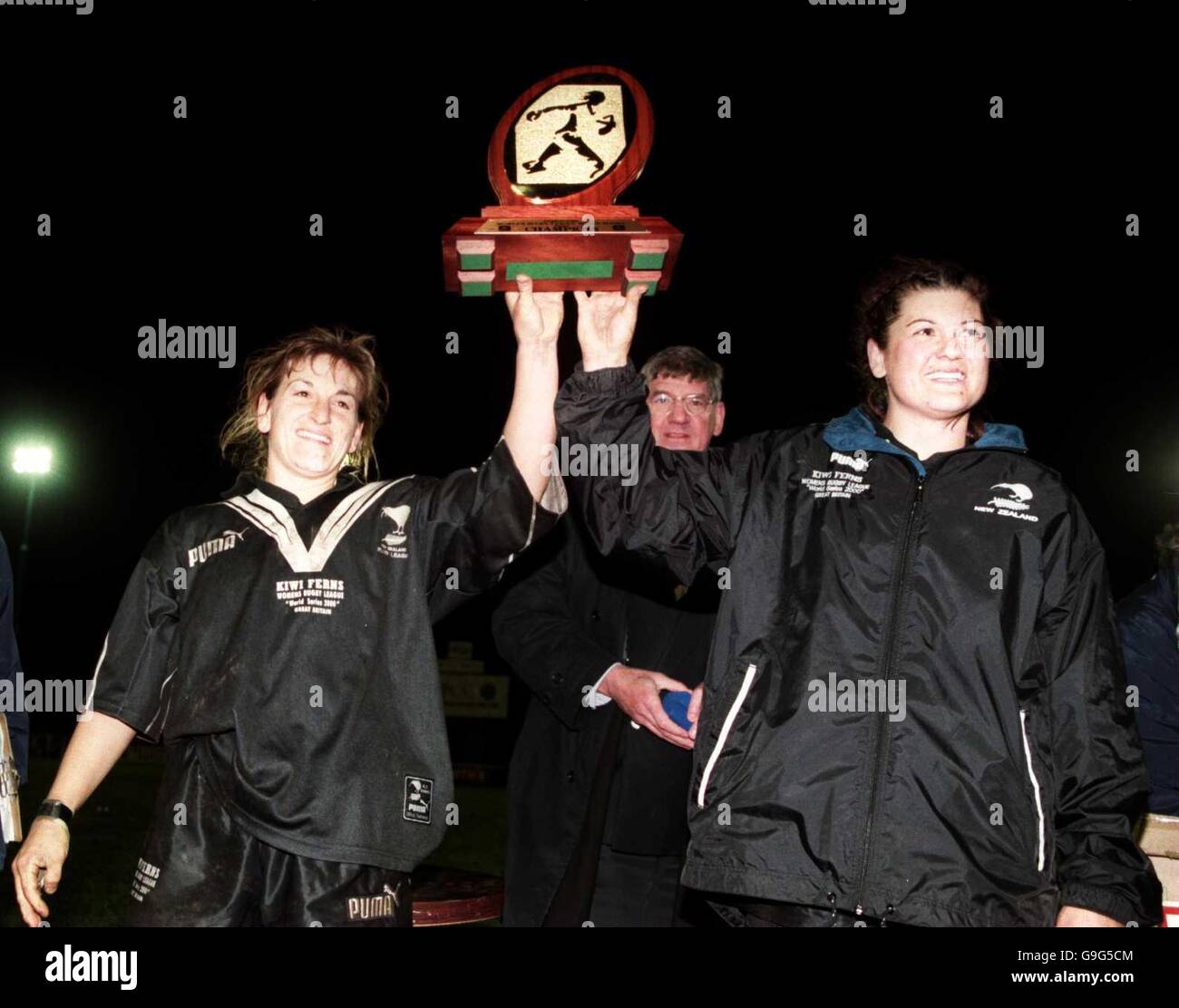 New Zealand Ferns' Rachel White and Stacey O'Carroll celebrate their ...