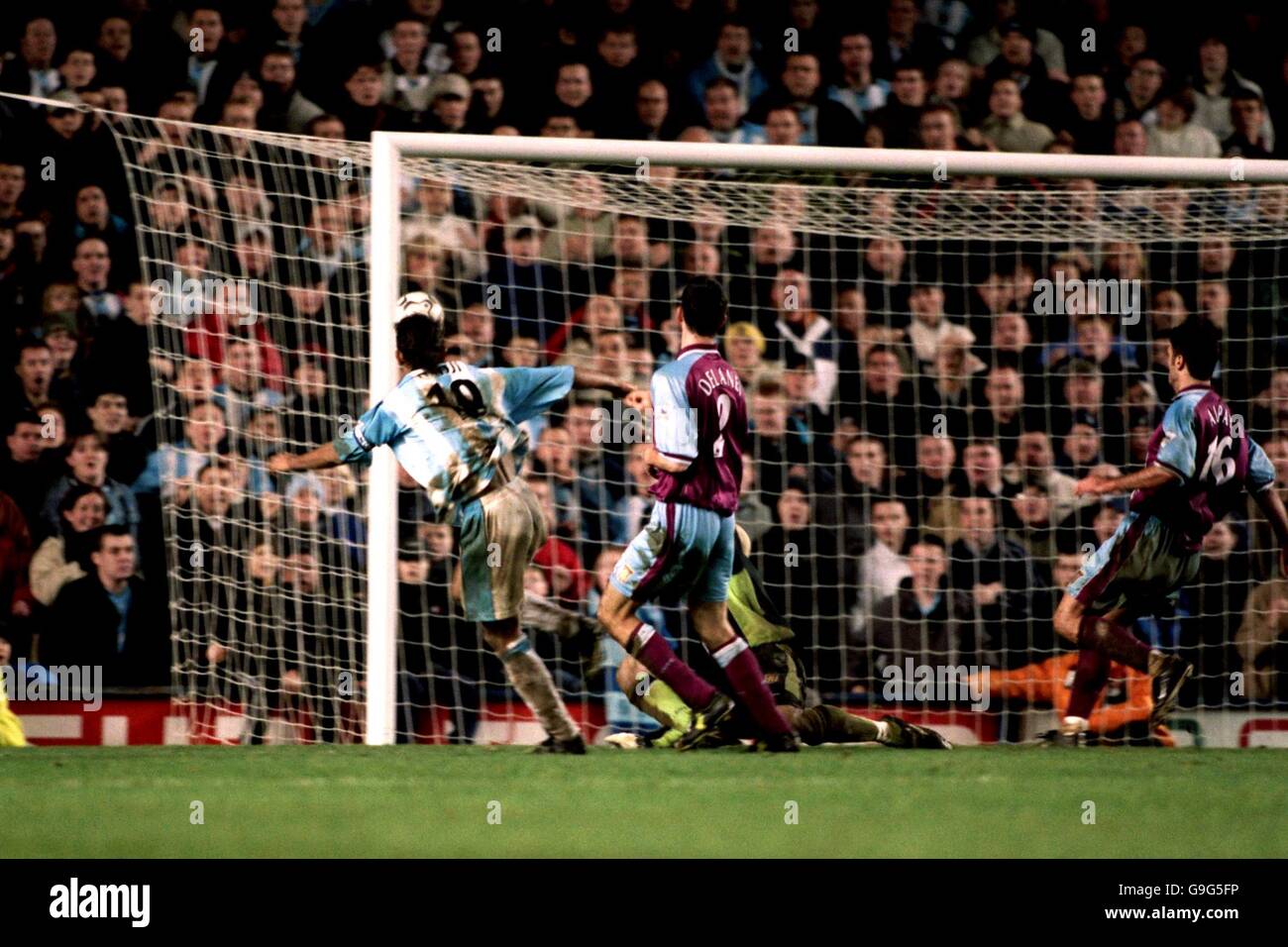 Coventry citys moustapha hadji l scores the equalizing goal hi-res ...