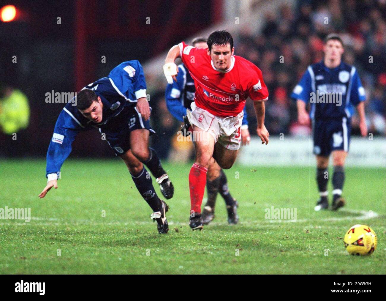 Nottingham Forest's Keith Foy (r) and Tranmere Rovers' Graham Allen (l ...