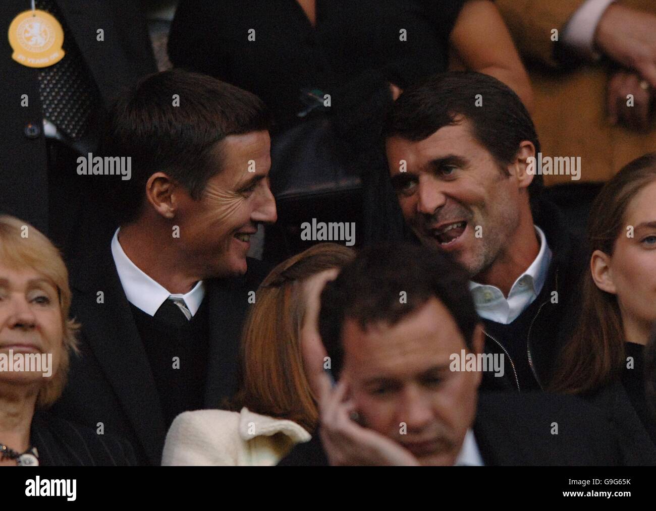 Sunderland manager Roy Keane and his assistant Tony Loughlan watch the ...