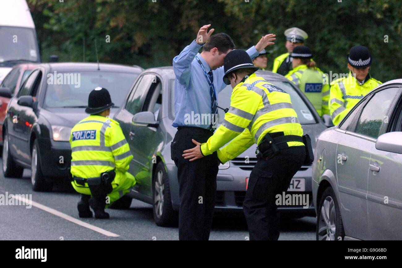Police prepare for Drax power station protest Stock Photo - Alamy