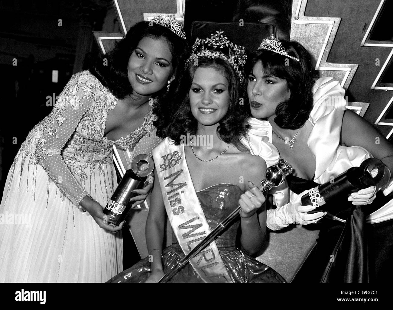 Miss United kingdom, model Sarah Jane Hutt (centre) after winning is ...