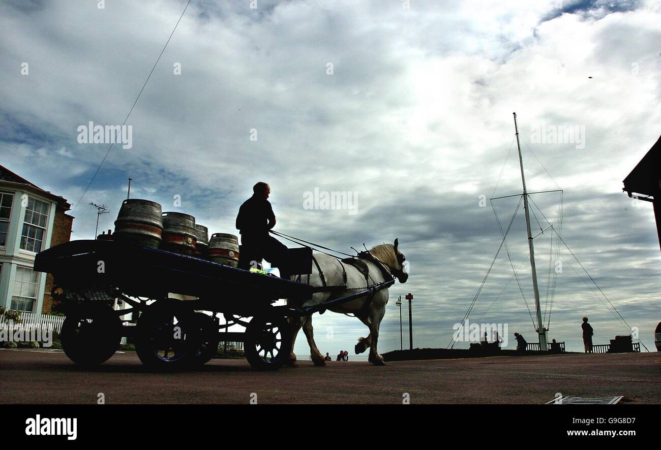 Adnams Brewery drayman Chris Orchard on one of his final delivery ...
