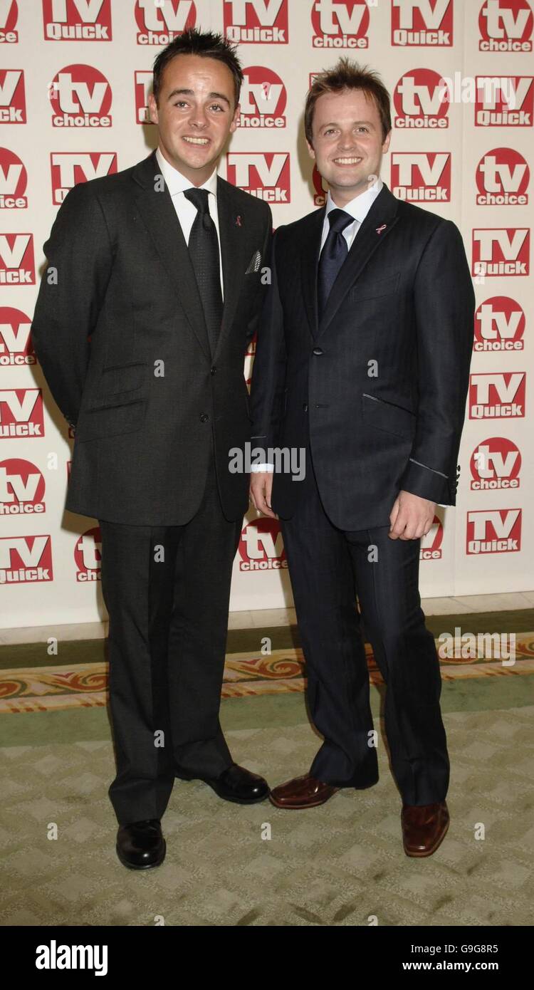 Ant McPartlin and Declan Donnelly arrive for the TV Quick and TV Choice ...