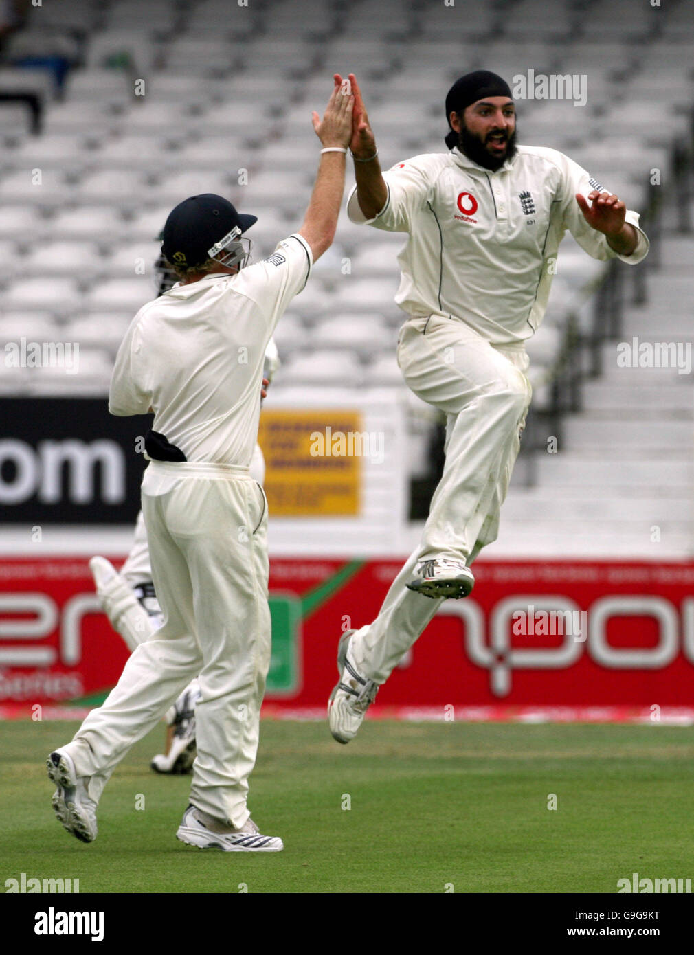 England's Monty Panesar celebrates after catching out Pakistan's Umar ...