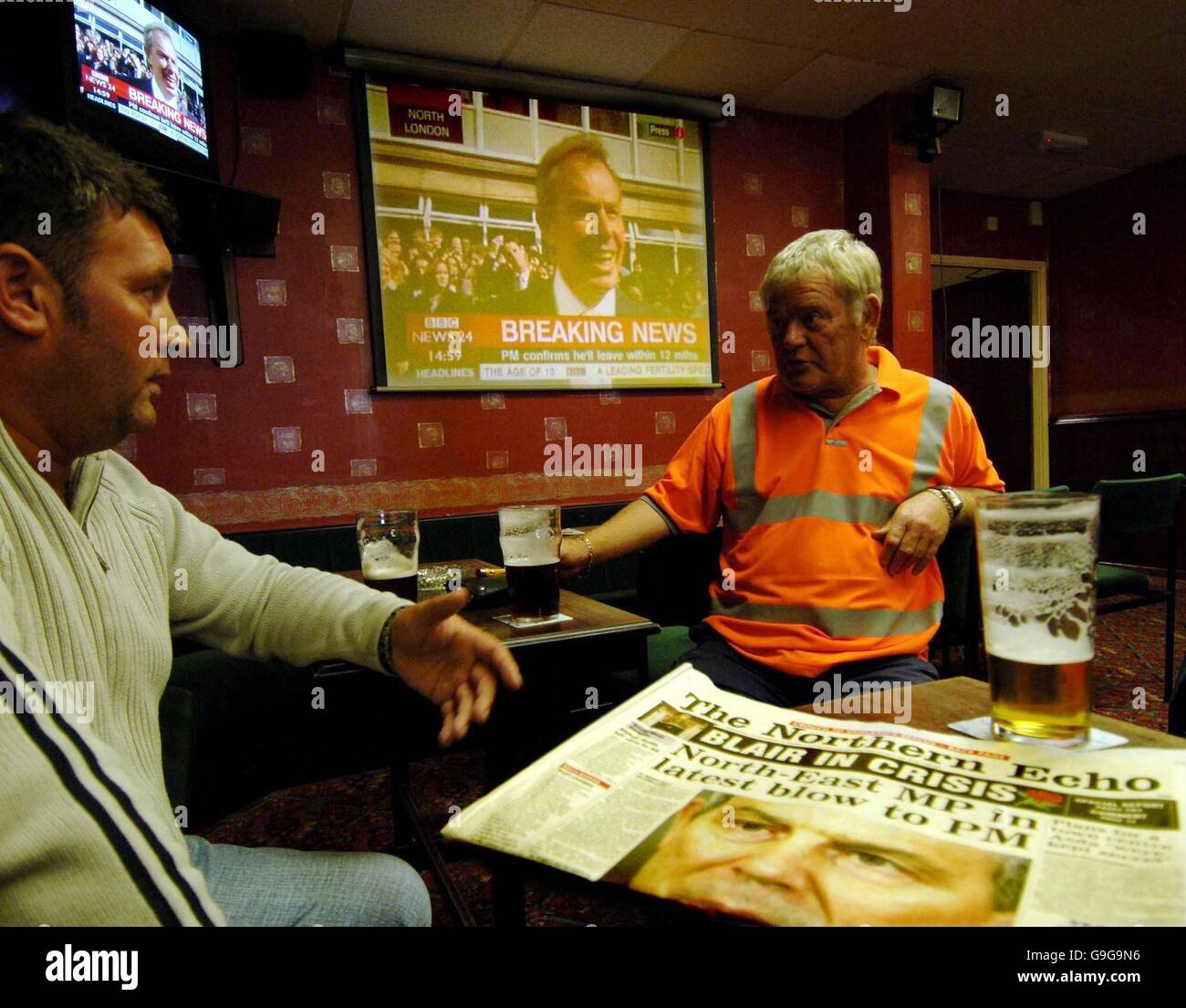 Members of Trimdon Labour Club, the heartland of Prime Minister Tony ...